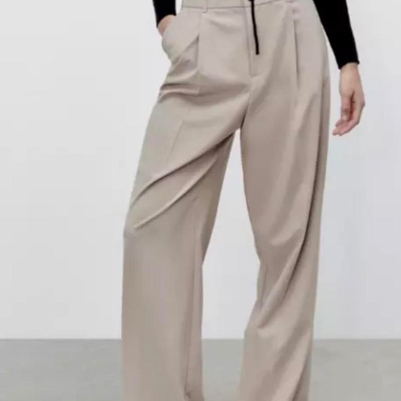 Zara | Pants & Jumpsuits | Zara Trouser Wide Leg | Poshmark